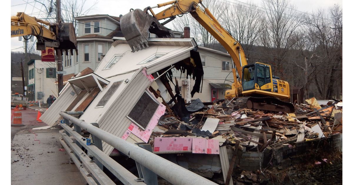 60 Main St. falls, but not into the Beaverkill