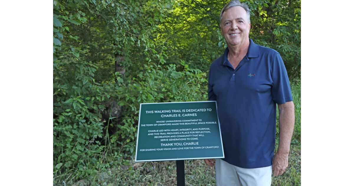 Crawford Dedicates Trail to Charlie Carnes