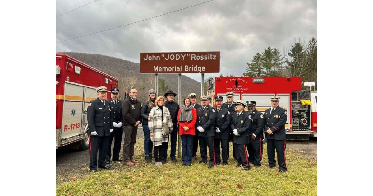 Hinchey, Oberacker dedicate Chief John “Jody” Rossitz Memorial Bridge
